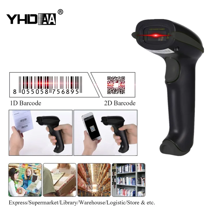 YHD - 5100 2D Laser Wireless Handheld Barcode Scanner • Pardazish