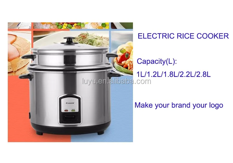 1.0/1.2/1.8/2.2/2.8l National Electric Rice Cooker With Glass Cover ...