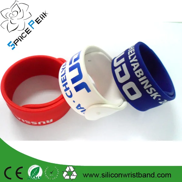 Plain Plastic Silicone Slap Wrap Wristband Bracelet Hand Ring Rubber ...