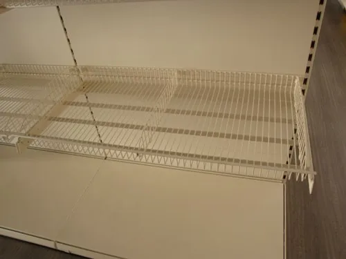 Wire Grid Mesh Shelves With Dividers For Supermarket Gondola Shelving ...