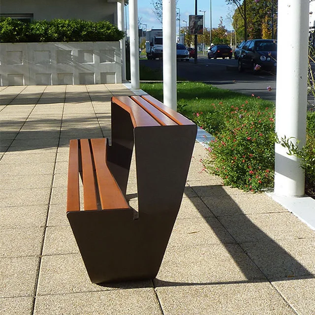 Luxury Modern Outdoor PVC Waterproof WPC Composite Wood Bench with ...