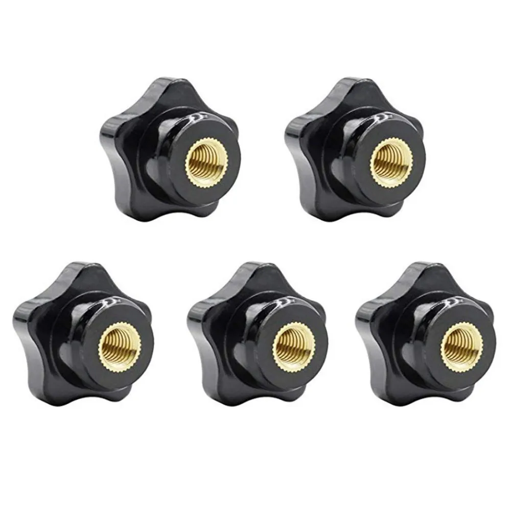 M6/M8/M10 Female Thread Nut Clamping Knob Handles Brass Thread Star ...