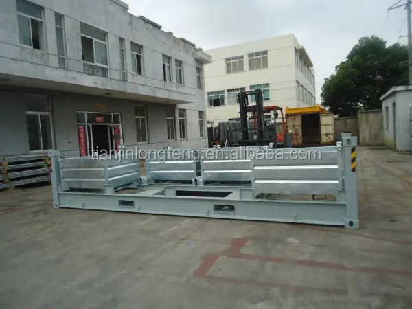 20ft 40ft Flat Rack Container for Marine Shipping Lashing