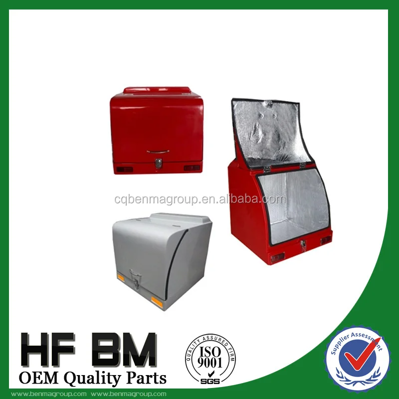 Customizable Black Motorcycle Delivery Box With Fiberglass - Buy Black ...