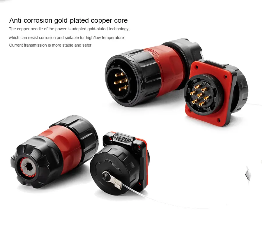 Waterproof Circular Connector 7 Pin Power Connector Ac Power Connector ...