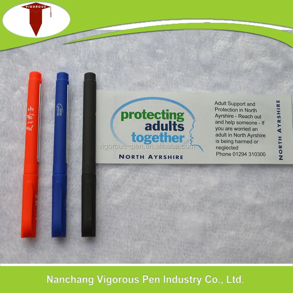 Mini Quantity Gel Ink Banner Pen With Colored Frosty Barrel - Buy ...