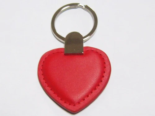 Custom Human Heart Shaped Leather Keychain - Buy Heart Shaped Leather ...