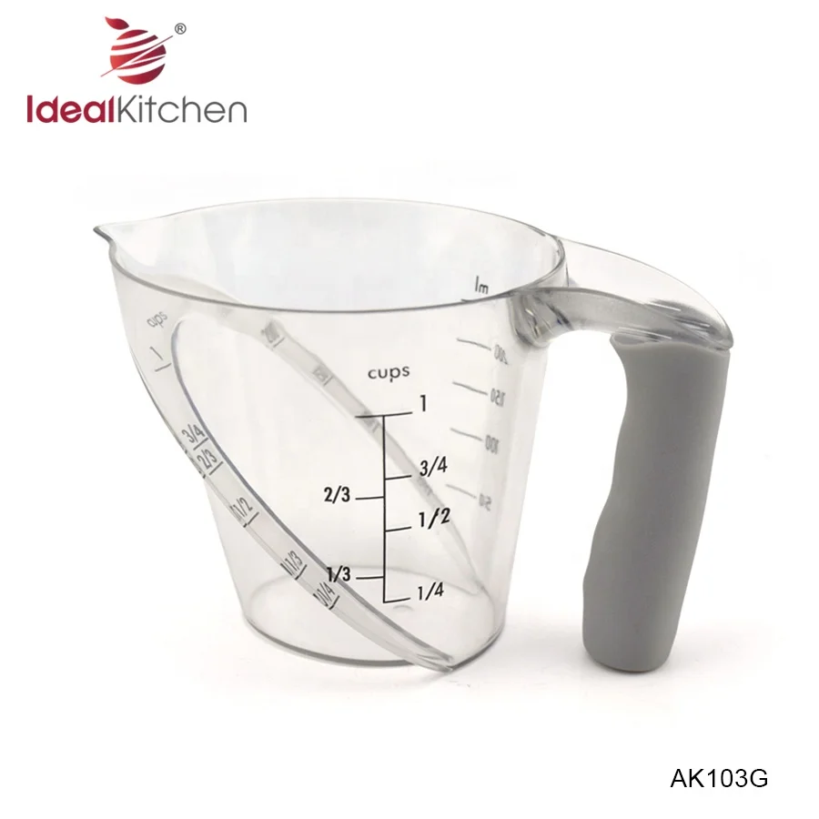 Acrylic Angled Measuring Cup Plastic Metric Us Units In Ml Cup Buy acrylic-angled-measuring-cup-plastic-metric-us-units-in-ml-cup-buy