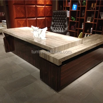 High Quality Luxury Natural Marble Top Rectangular Office Desk - Buy ...