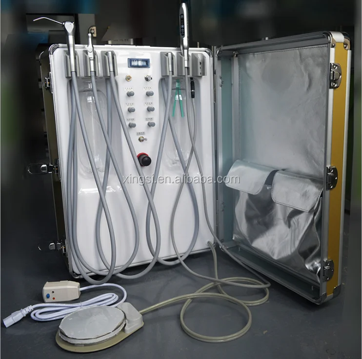 Mobile Dental Turbine Portable Dental Unit With Air Compressor - Buy ...