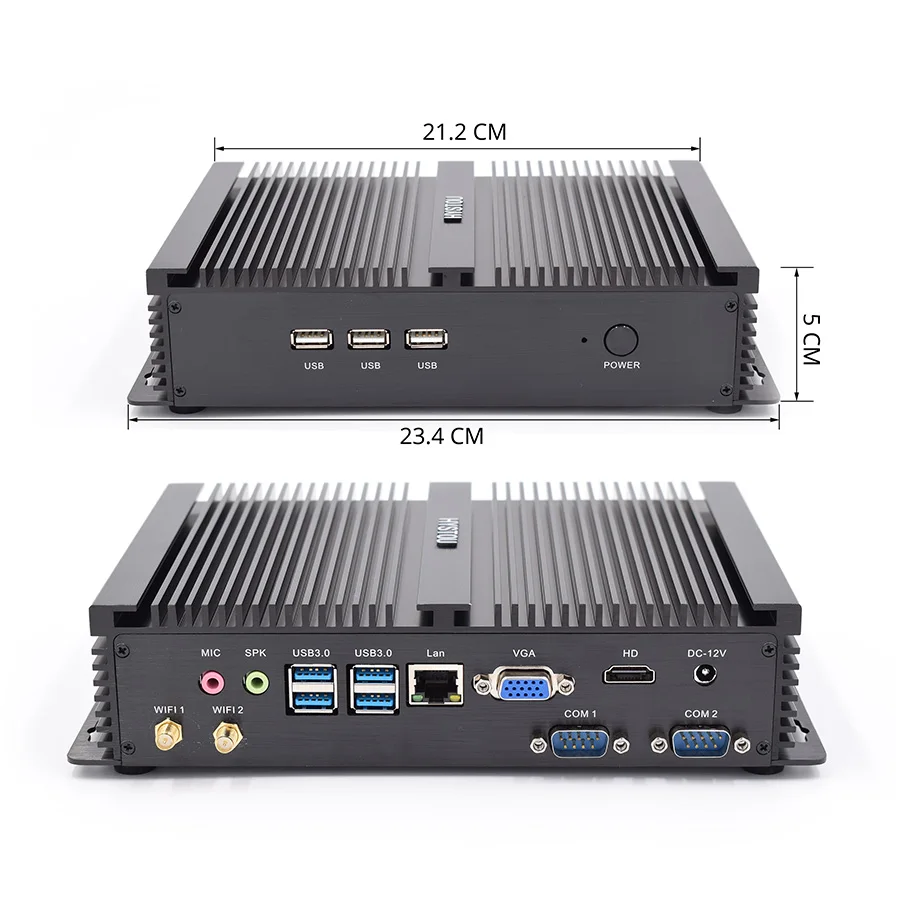 High Quality Industrial Pc Core I7 4500u 5550u Win10 Barebone Fanless ...