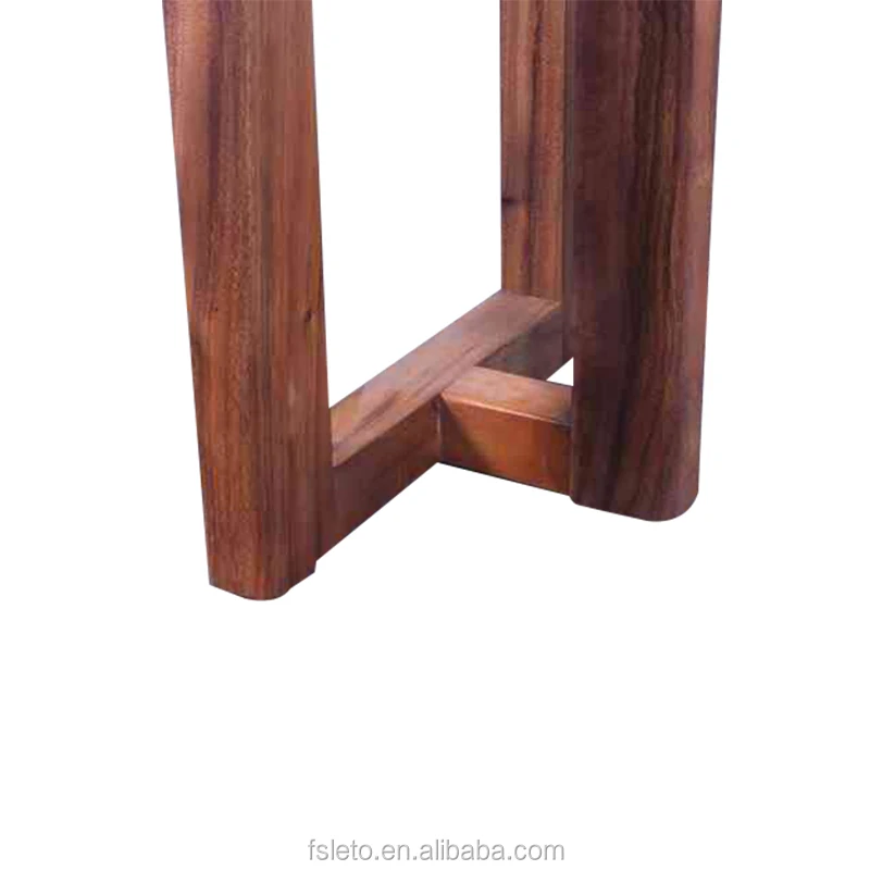Solid Wood Table Leg Base for Dining Table, Walnut Finish - Durable ...