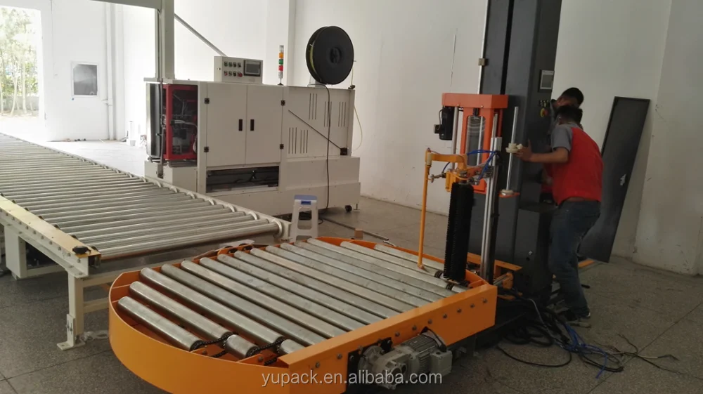 Conveyor Type Fully Automatic Pallet Packing Machine - Buy Pallet ...