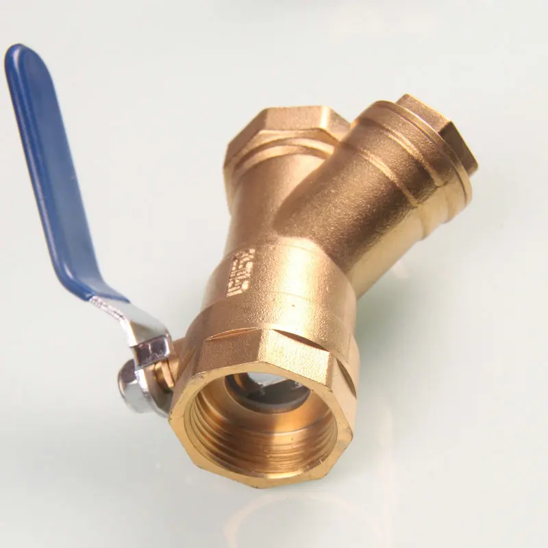 China Manufacture Dn15 Y Type Brass Filter Ball Valve With Union - Buy ...