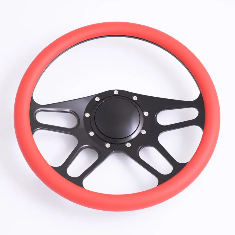 Sport 350mm Billet Black Drift Car Steering Wheel With Horn Button ...