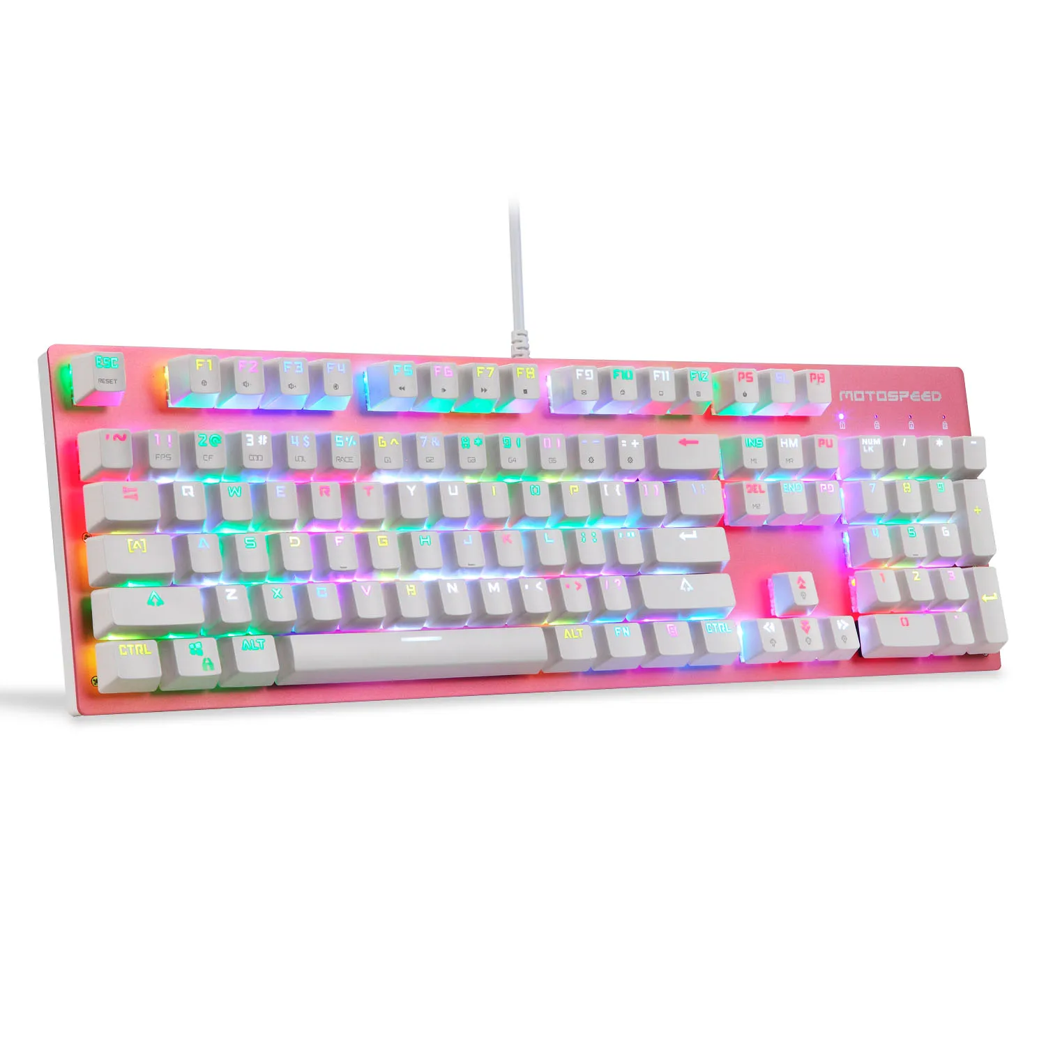 Motospeed K89 104 Keys Rgb Mechanical Anti-ghosting Gaming Keyboard Us ...
