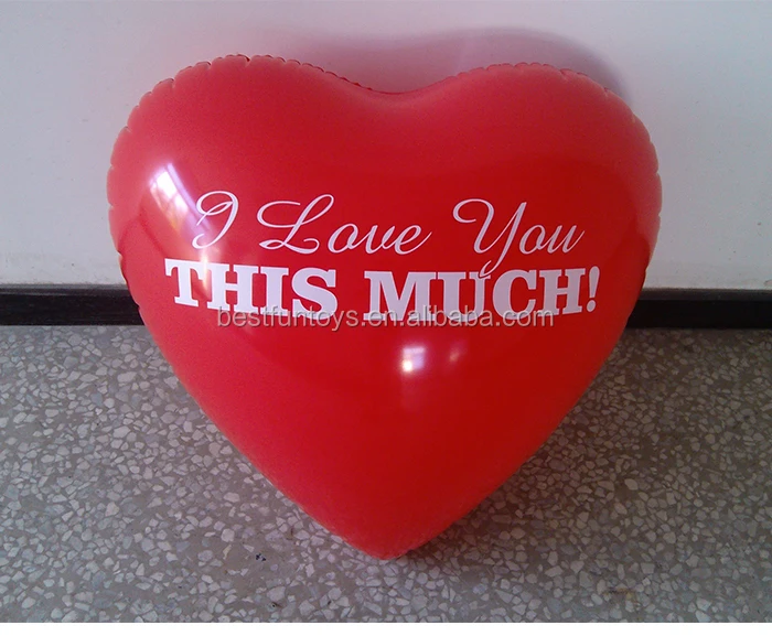 Customized Pvc Inflatable Red Heart Balloon Big Pvc Soft Red Heart ...