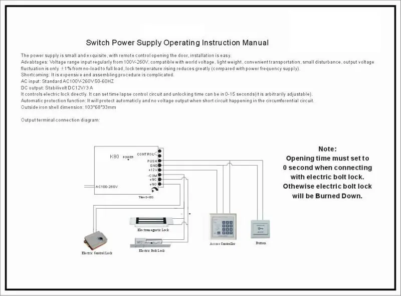 Switching Power Supply For Access Control - Buy Switching Power Supply ...