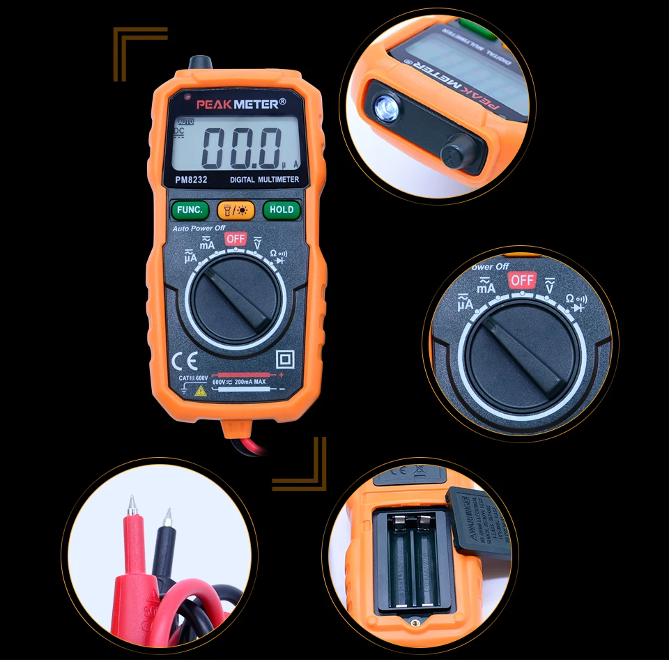 Mini Automotive Multitester Digital With Non Contact Voltage Detector ...