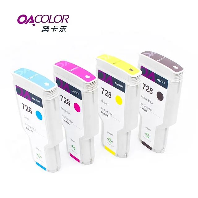 HP 728 Ink Cartridge with New Chip for Designjet T830/T730