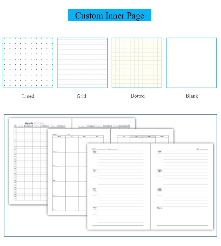 Custom College Ruled Spiral Notebook Planner - 365 Pages