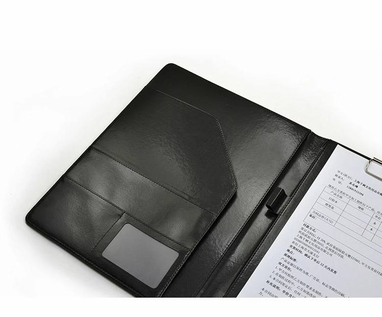 Custom Portfolio Conference A4 Size Business Office Sign PU Leather ...