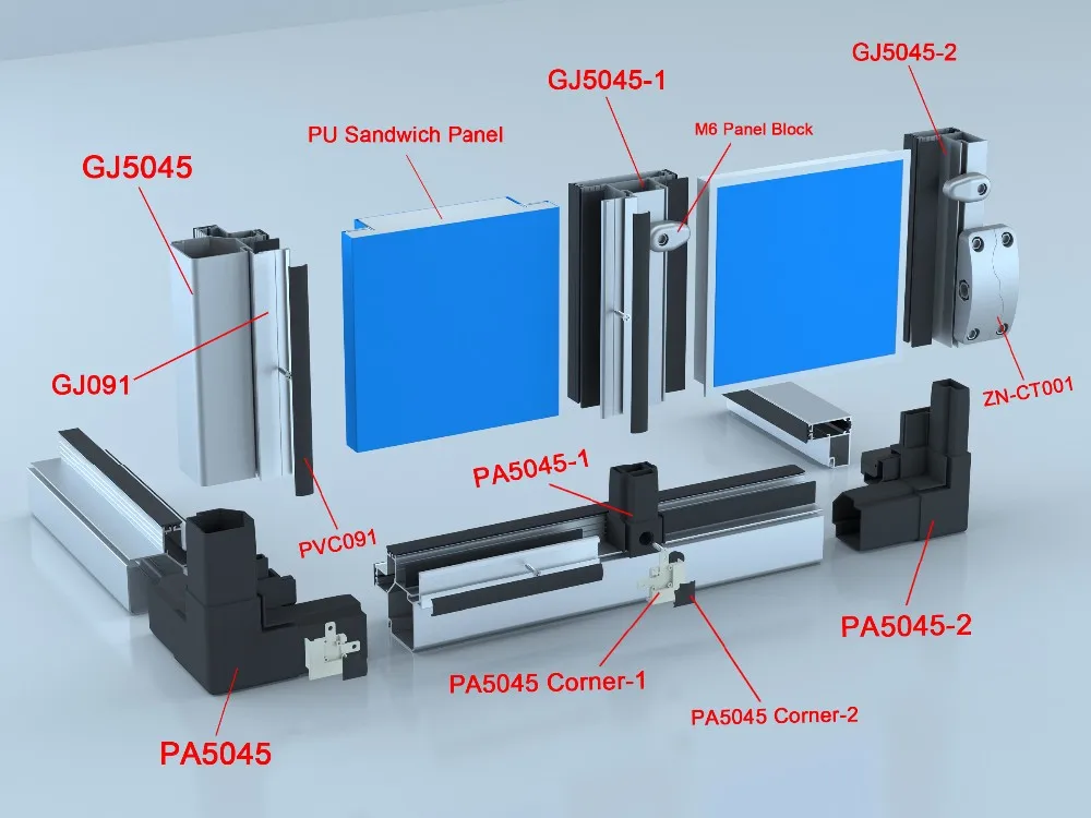 Air Handling Unit Material - Aluminum Profile & Accessories