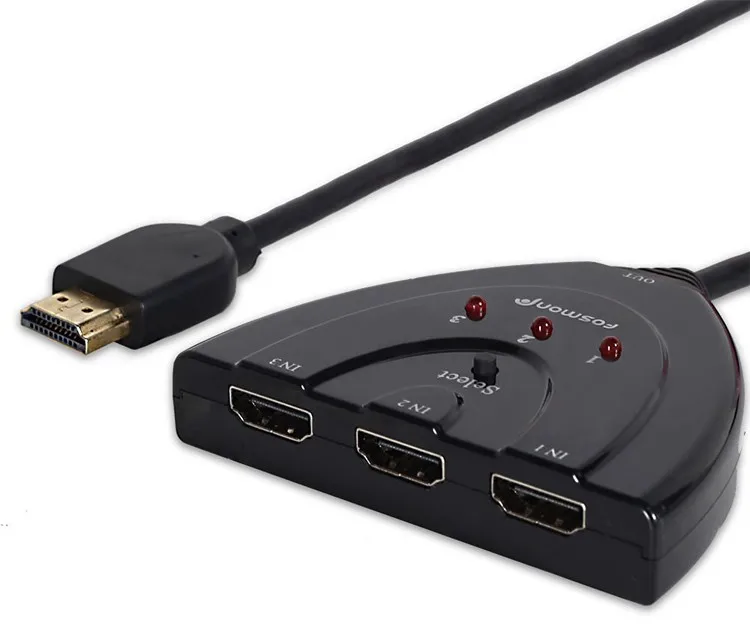 4k X 2k Hdmi 3x1 3 Port In 1 Out Pigtail Hdmi Switch Hdcp 1080p Hd Hub ...