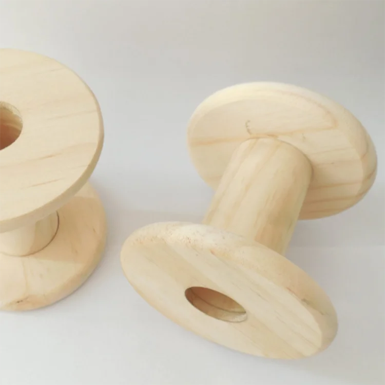Custom Natural Color Pine Wood Spool Mini Wooden Spool Wooden Thread ...