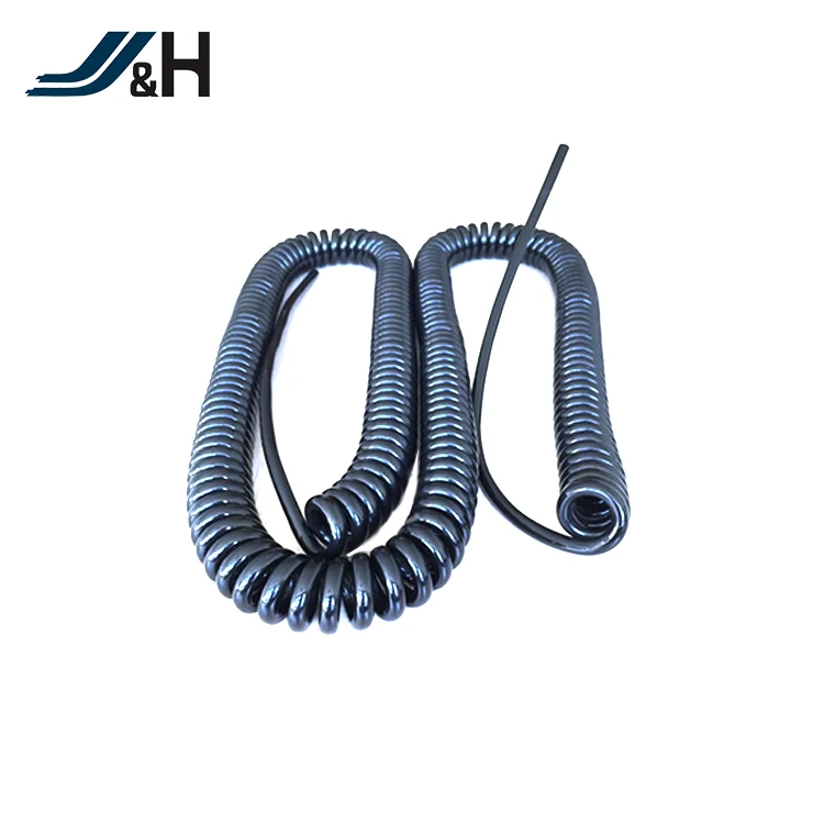 Multi Cores Pu Coiled Spiral Cable 3core Pu Spiral Cable - Buy ...