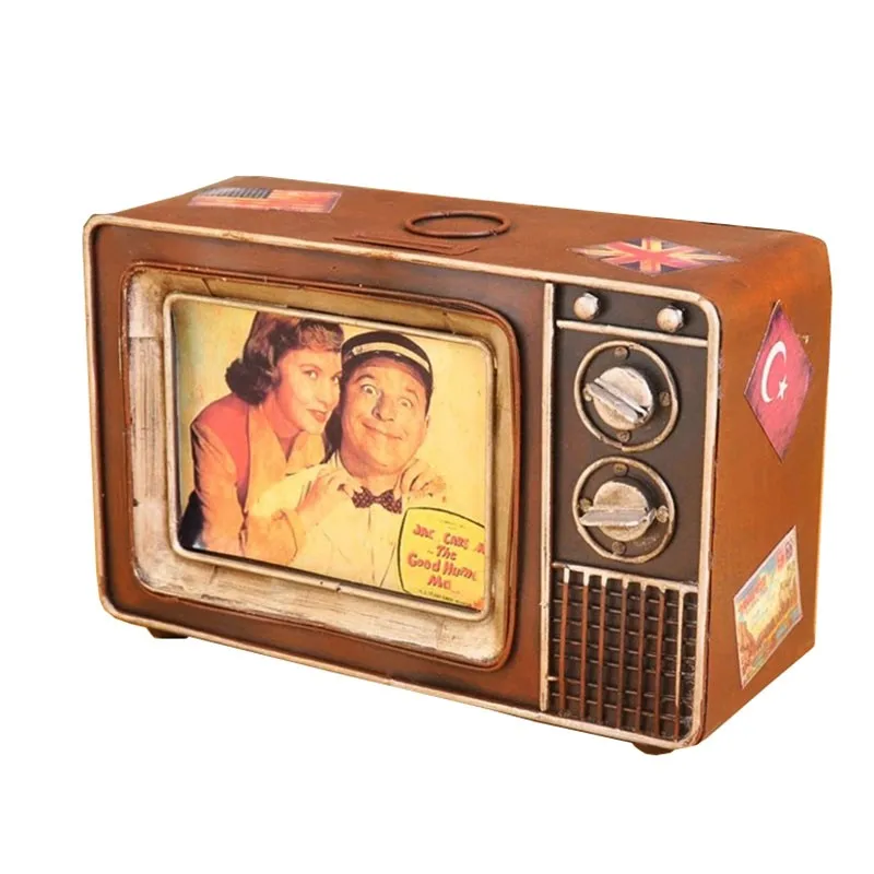 Wholesale Home Decoration Antique Metal Crafts Handmade Vintage Old TV ...