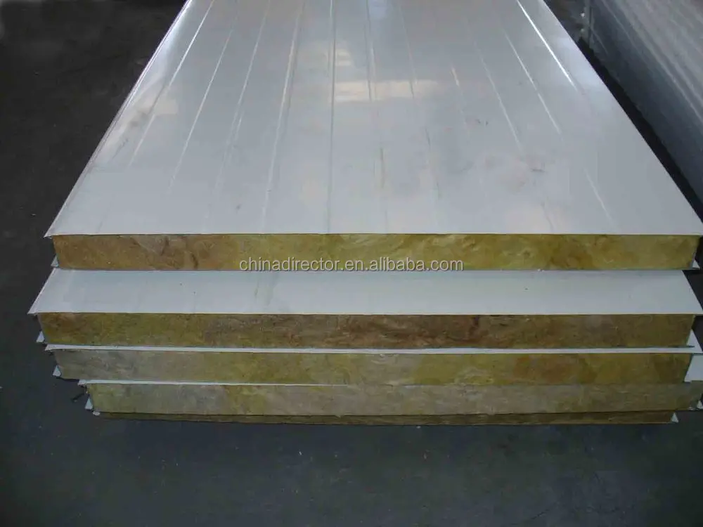 Fire Rated Rock Wool Steel Sandwich Panels for Warehouses