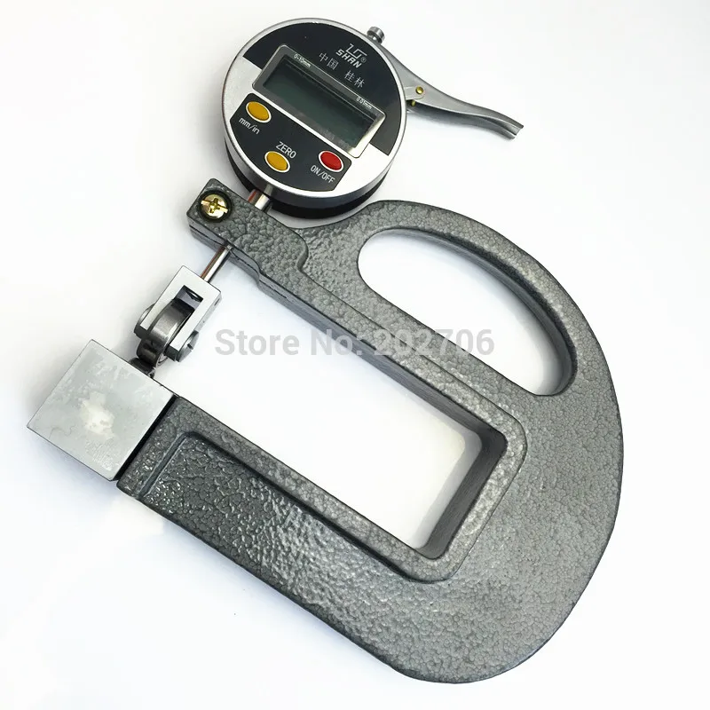 0-10mm Digital Thickness Gauge with Roller Insert 0.01mm Continuous ...