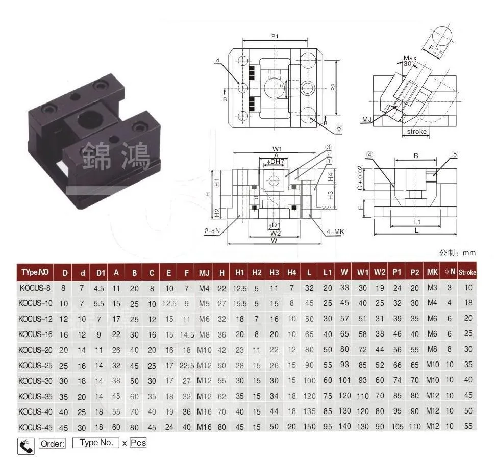 Mold Standard Oilless Slide Core Units for Plastic Injection Molding ...
