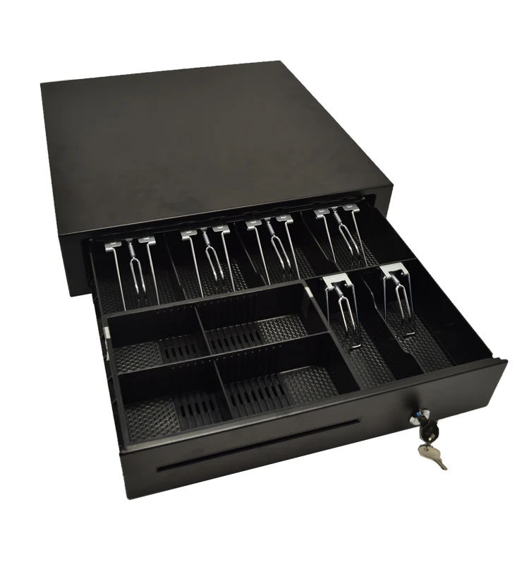 Taixun High Quality Black USB Lock Electronic Metal POS Cash Drawer