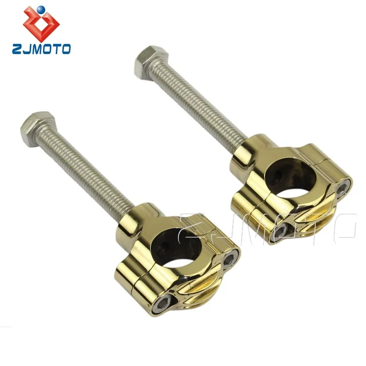 Old School Finned Solid Brass Risers Harley Bobber Chopper Springer 1 ...