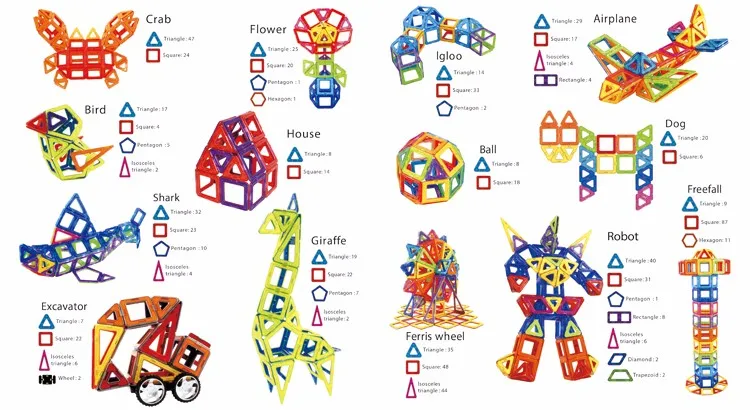 Magnetic Toys For Kids Building Construction Set With Magnets Abs ...