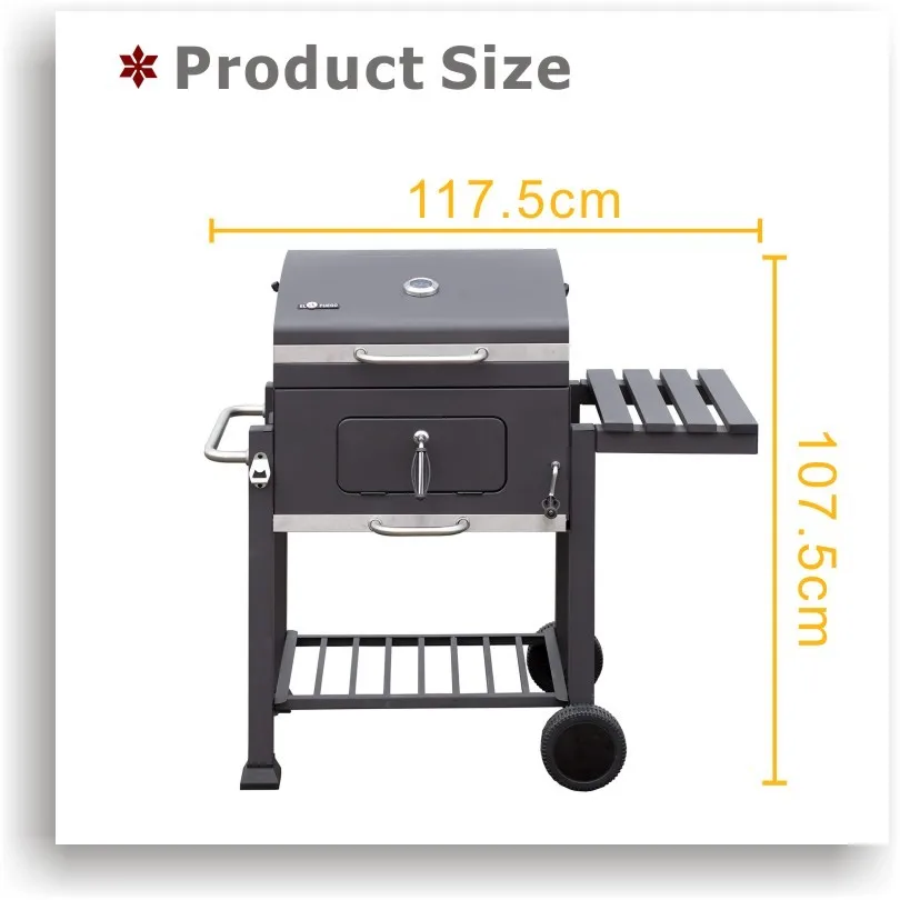 Char-griller Square Charcoal Smoker Grill Black Furnace Body| Alibaba.com