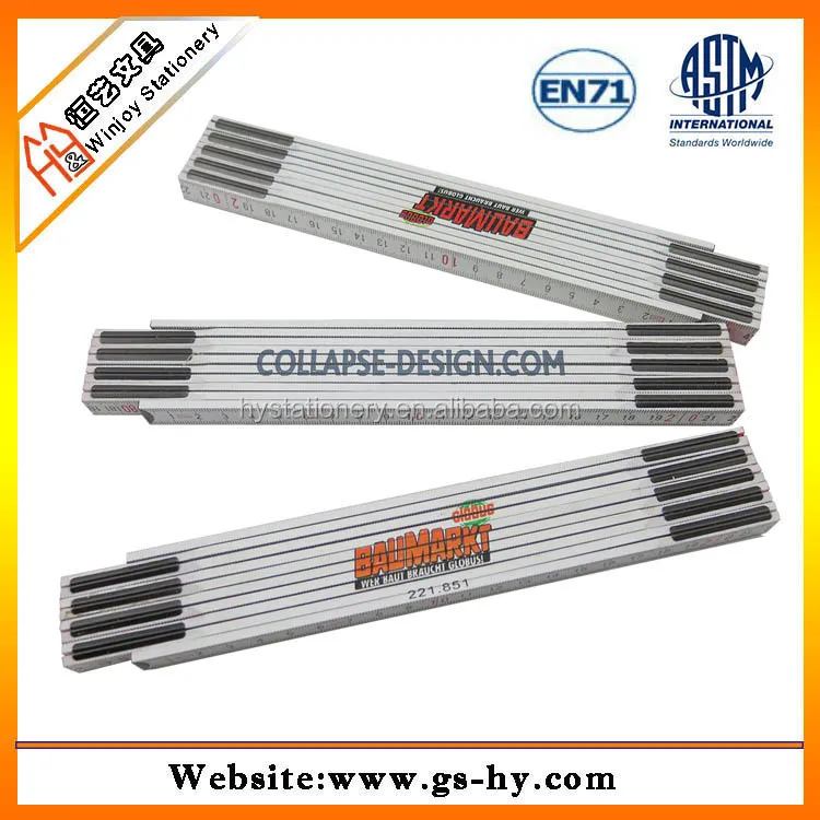 Folding Wood Rulers - Eco-Friendly 6.6 Feet Measuring Sticks