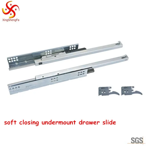 3 Fold Full Extension Undermount Soft Close Drawer Slides - Buy ...