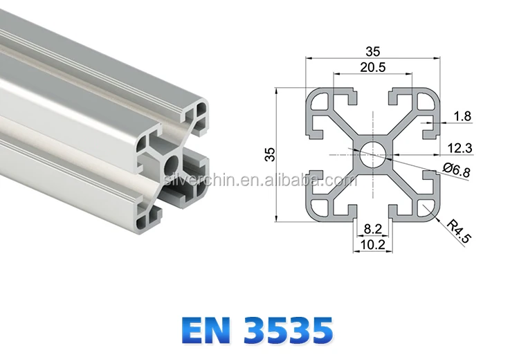 China Factory En Standard V Slot 3535 3535 2 35x35 35series Aluminum ...