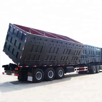 Gooseneck Container Semi Side Tipper Truck Trailer For Sale - Buy Semi ...