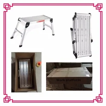 Aluminum Portable Platform Car Washing Ladder - 300 Lbs