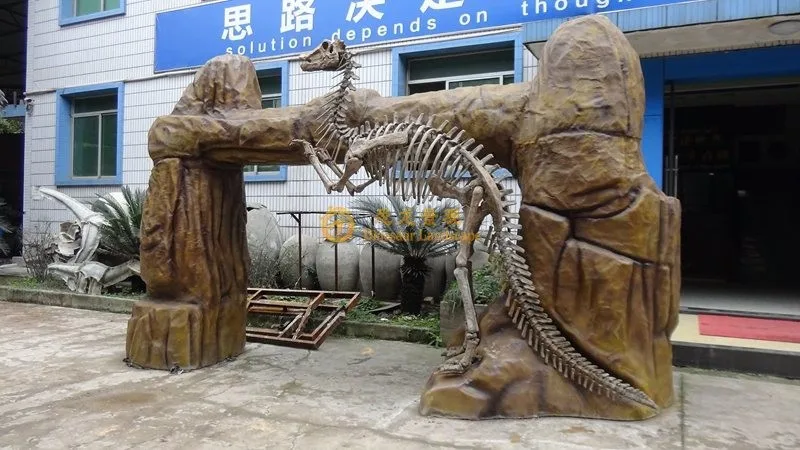 Large Fiberglass Dinosaur Skeleton Gate Fossil Entrance - Buy Fossil ...