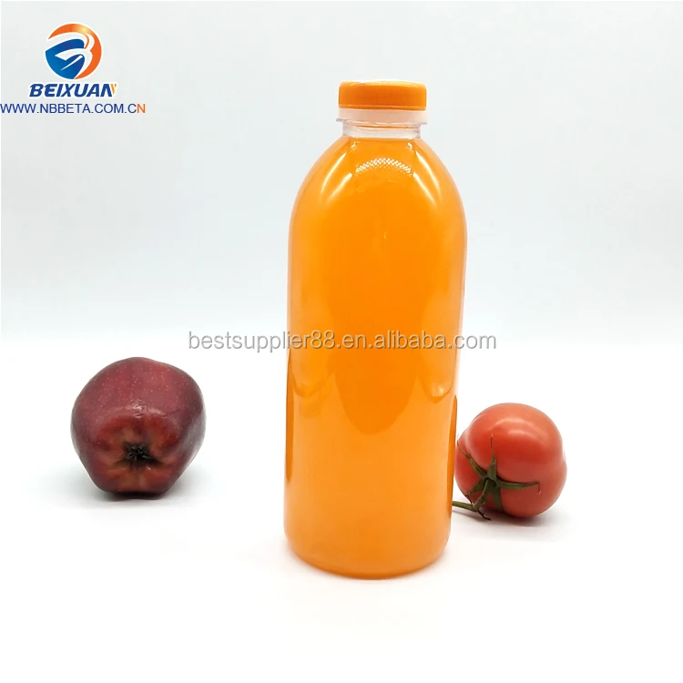 Empty 1000ml Round Plastic Beverage Bottles 32oz Juice Plastic Bottle ...