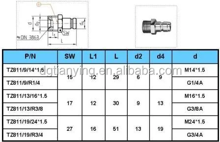 Hasco Z811 Mould With Valve Brass Male Hex Hose Pipe Nipple Cooling ...
