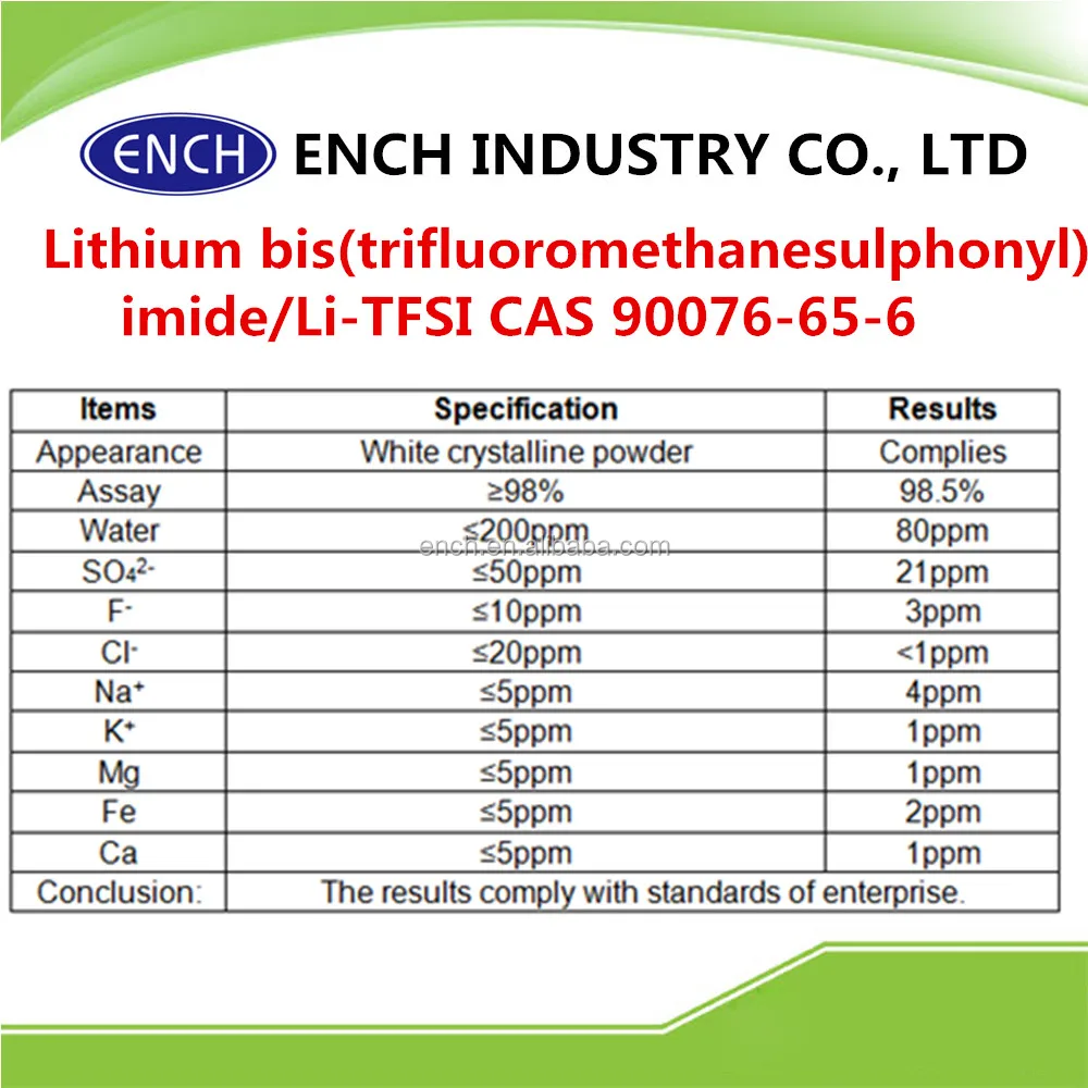 Lithium Bis(trifluoromethanesulphonyl)imide/li-tfsi - Buy Lithium Bis ...