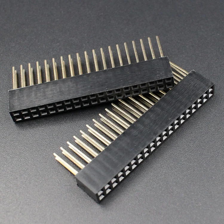 Female Header Pin Connectors Pitch2.54mm Smt With Board Spacer,Dual Row ...