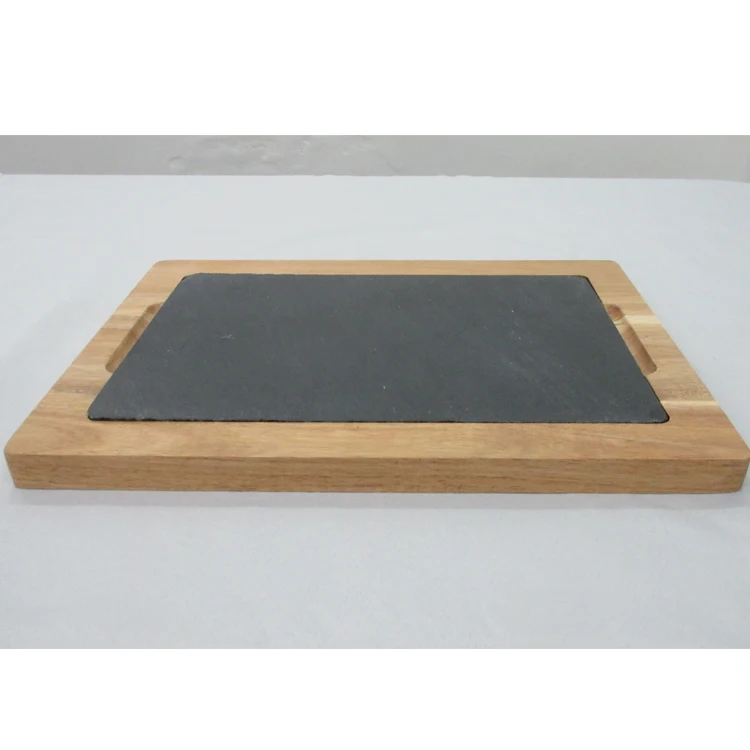 Natural Acacia Wood Board With Slate Plate - Buy Wood Board,Slate Plate ...