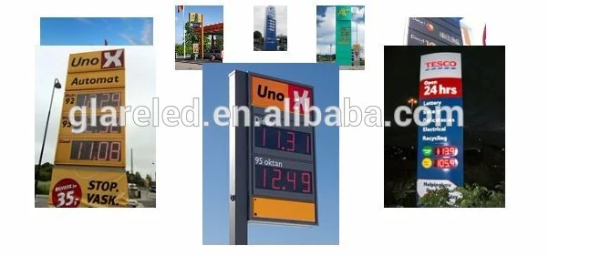 Outdoor Fuel/oil/gas/petrol Station Totem Display Led Price Board Pylon ...